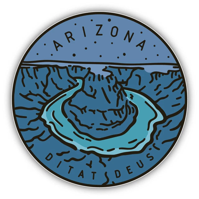 Arizona Usa State Retro Vintage Sticker Phone Decal Water Bottle ...