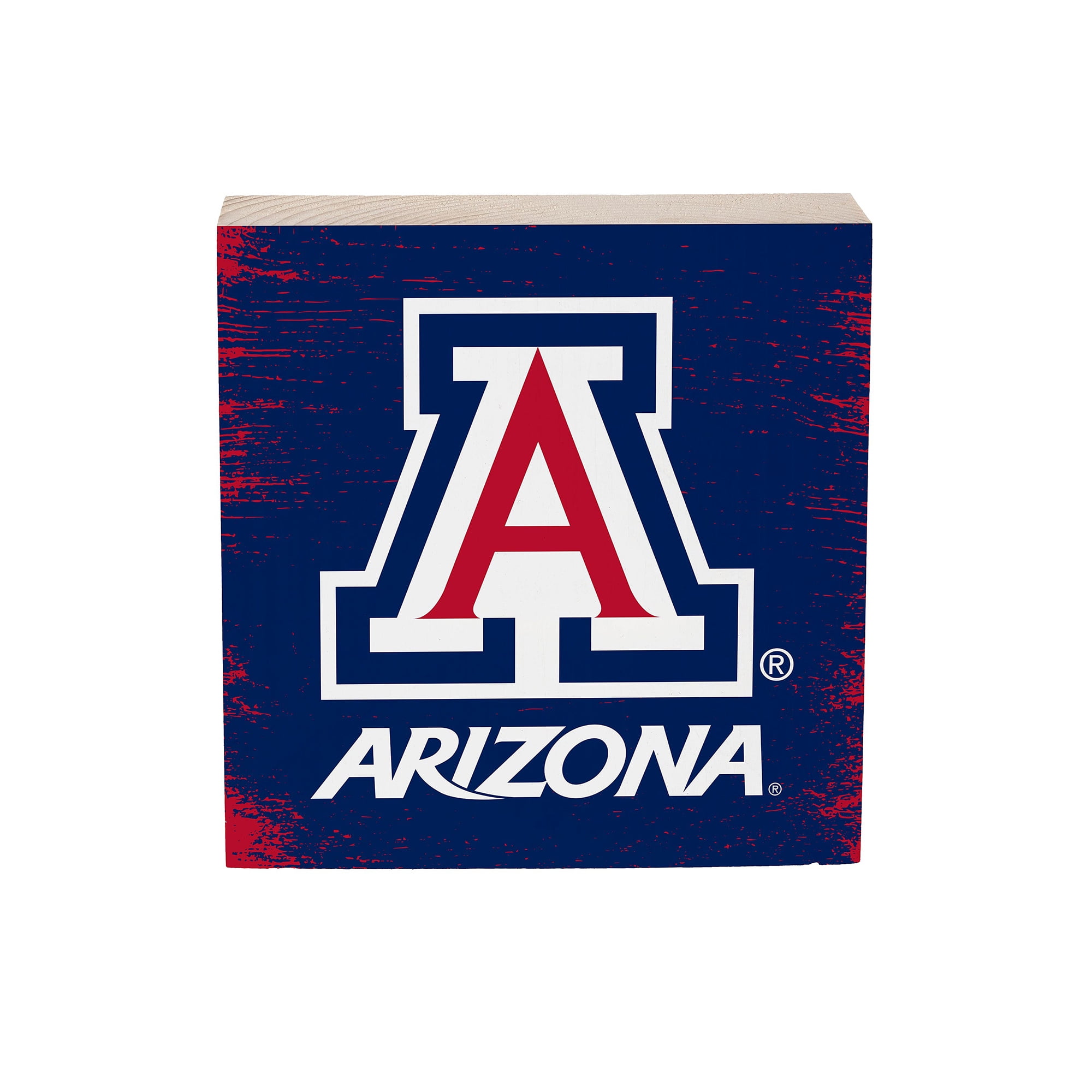 Arizona Wildcats 6" Square Fan Chant Wood Block Shelf Sign - Walmart.com
