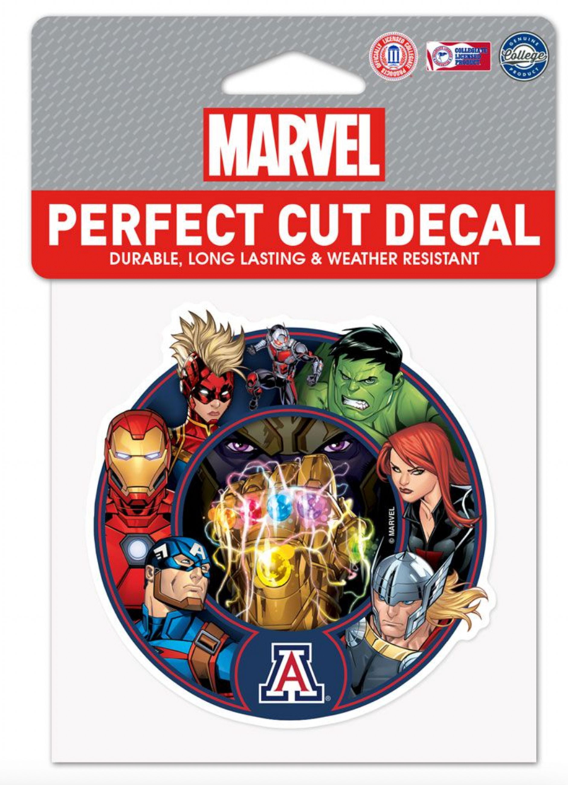 Arizona Wildcats Marvel Avengers Perfect Cut Decal 4"x4' - Walmart.com