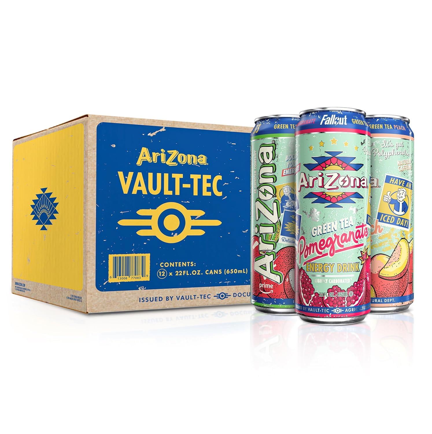 Arizona X Green Tea Energy Drink, 12Pk 22 Fl Oz, Variety Pack - 3 Flavors, Red Apple Green Tea ...