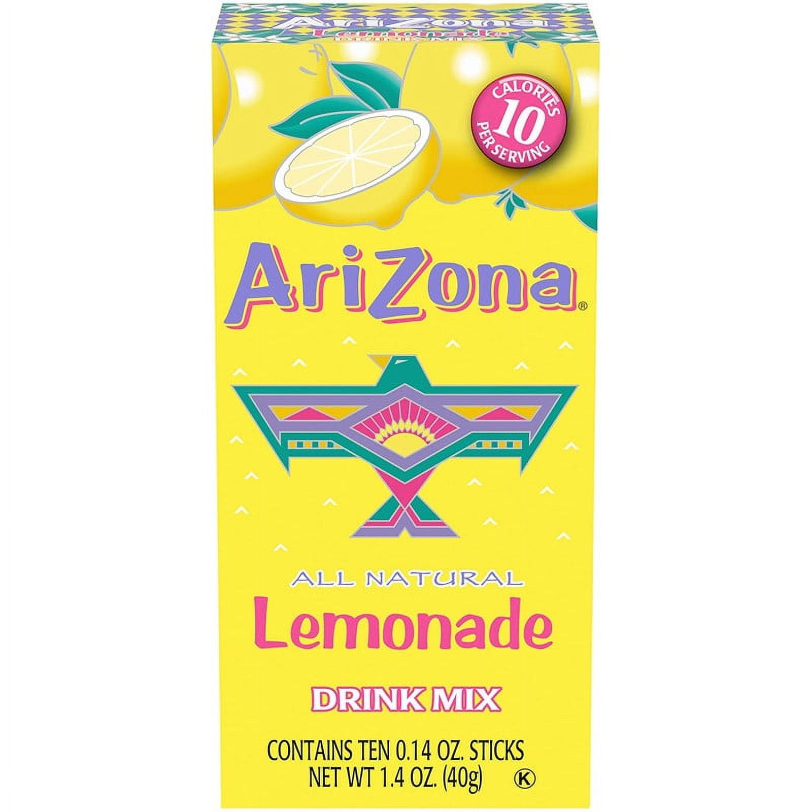 Arizona Zero Sugar Lemonade On-The-Go Powdered Drink Mix - 120 Count ...