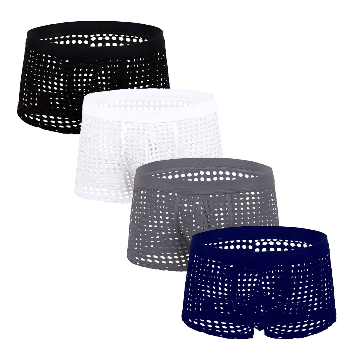 Arjen Kroos Mens Booty Shorts Sexy Underwear Mesh See Through Boxer ...