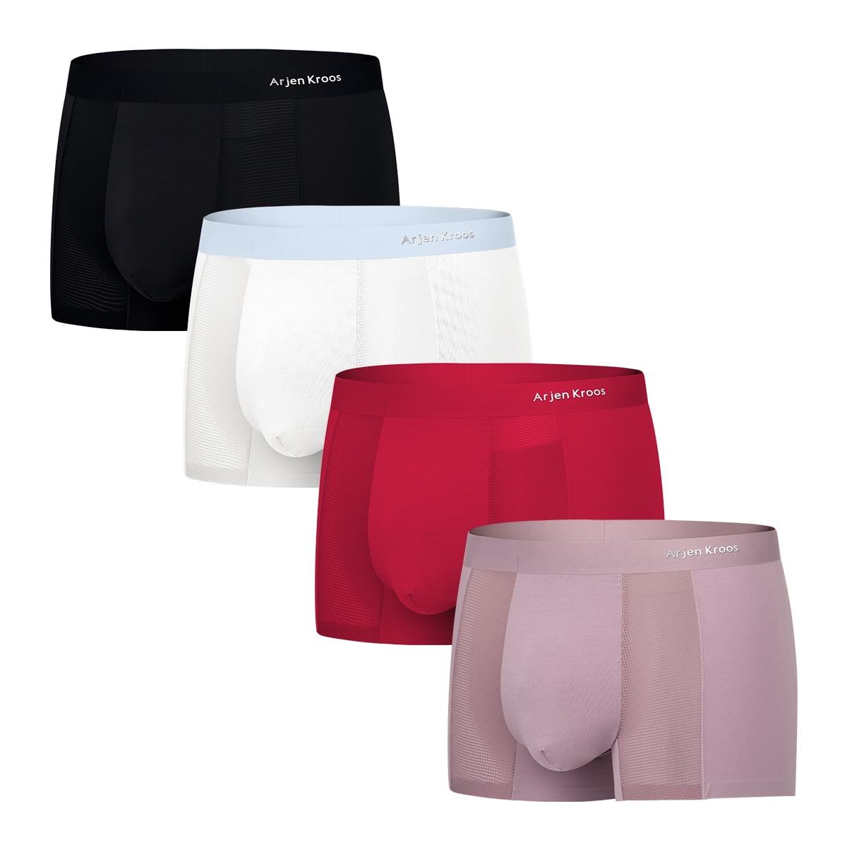 Arjen Kroos Mens Ice Silk Modal Underwear Mesh Trunk Boxer Briefs for ...