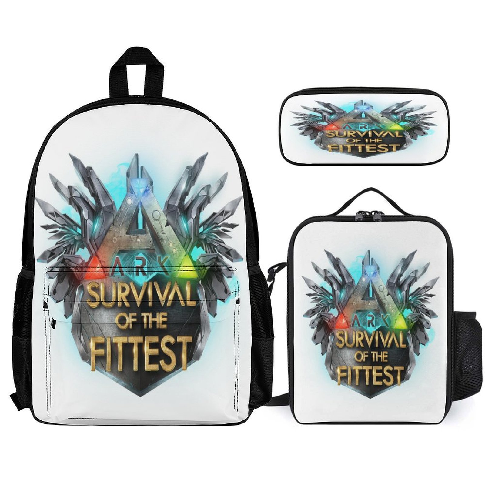 Ark Survival Backpack Set Cartoon Bookbag Backpack with Lunch Box ...