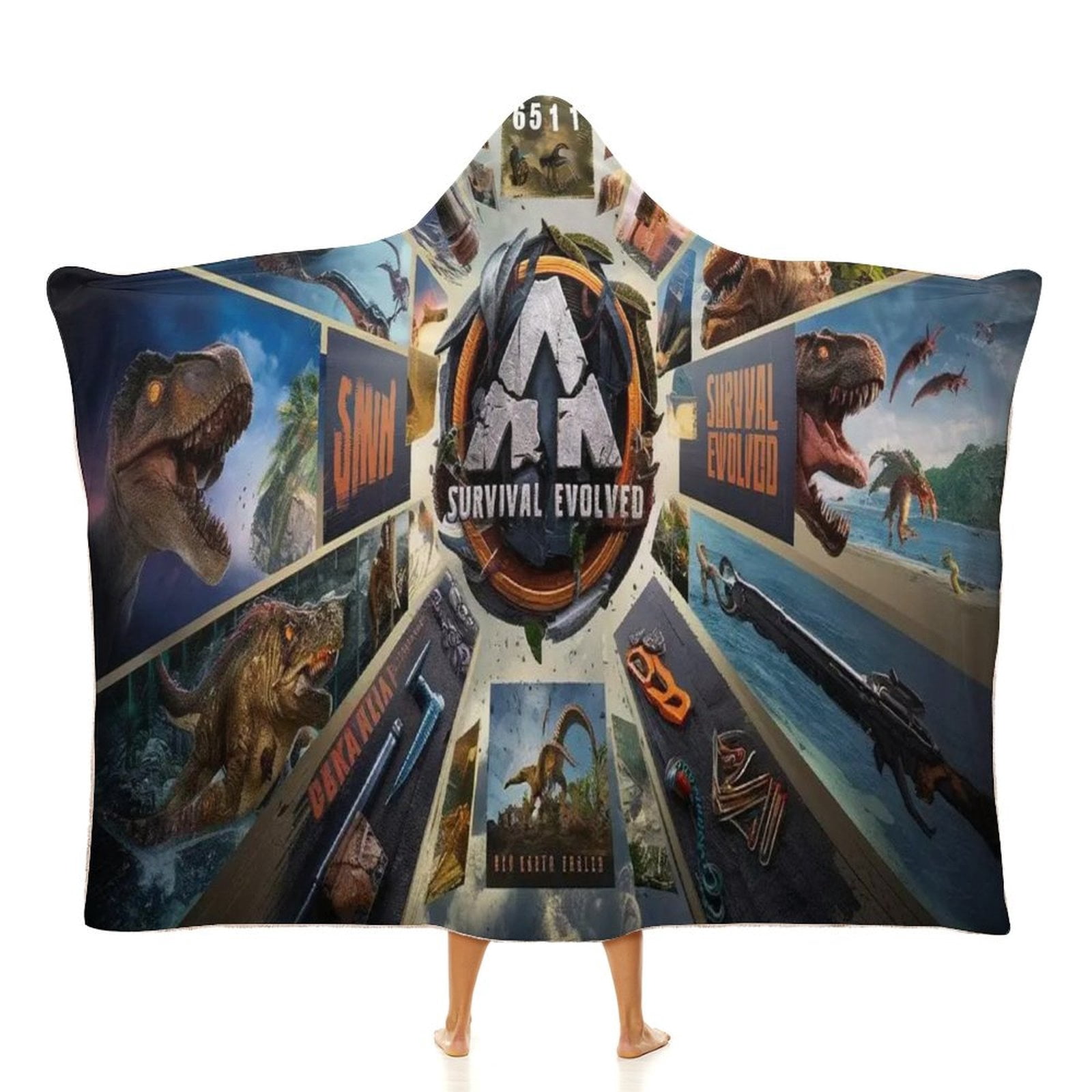 Ark Survival Blanket Flannel Fleece Blanket Hooded Cloak Nap Quilt Bed ...