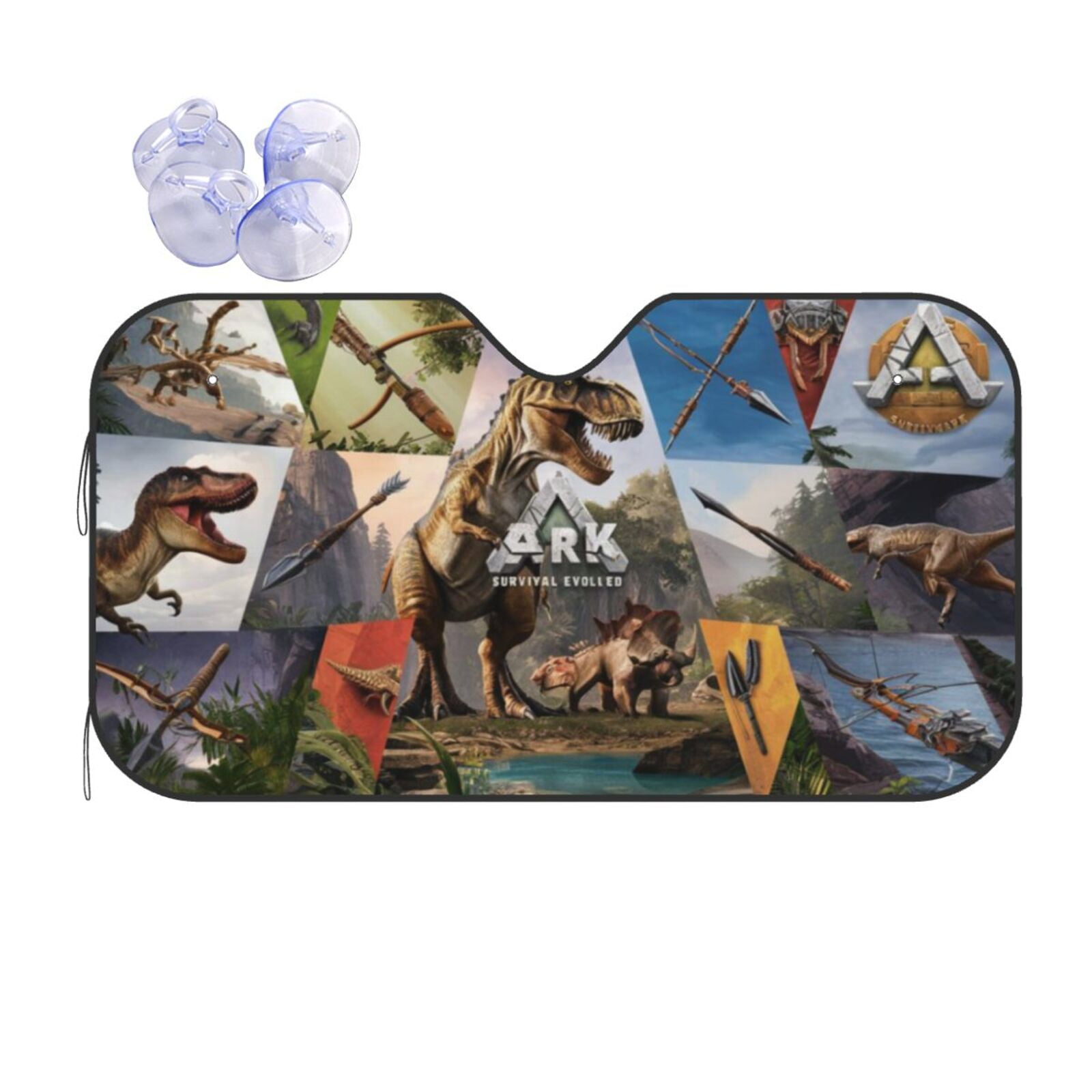 Ark Survival Car Sun Shade Windshield Cartoon Sun Shade for Car Truck & SUV Front Window Shade ...