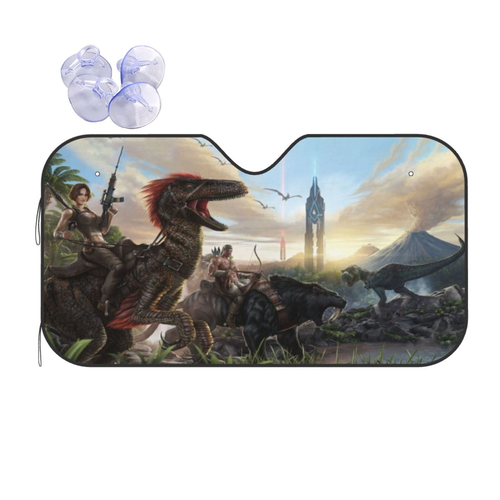 Ark Survival Car Sun Shade Windshield Cartoon Sun Shade for Car Truck ...
