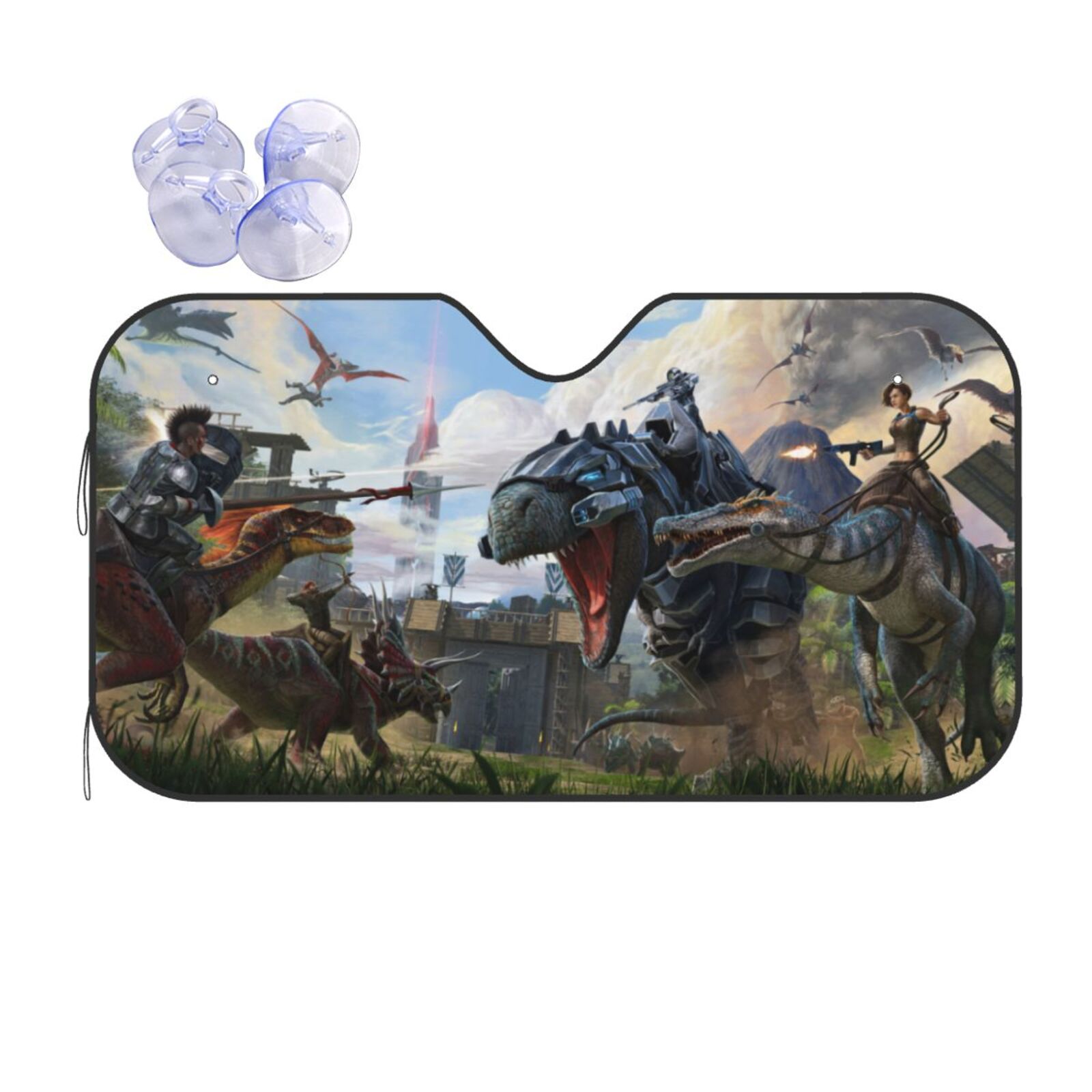 Ark Survival Car Sun Shade Windshield Cartoon Sun Shade for Car Truck & SUV Front Window Shade ...