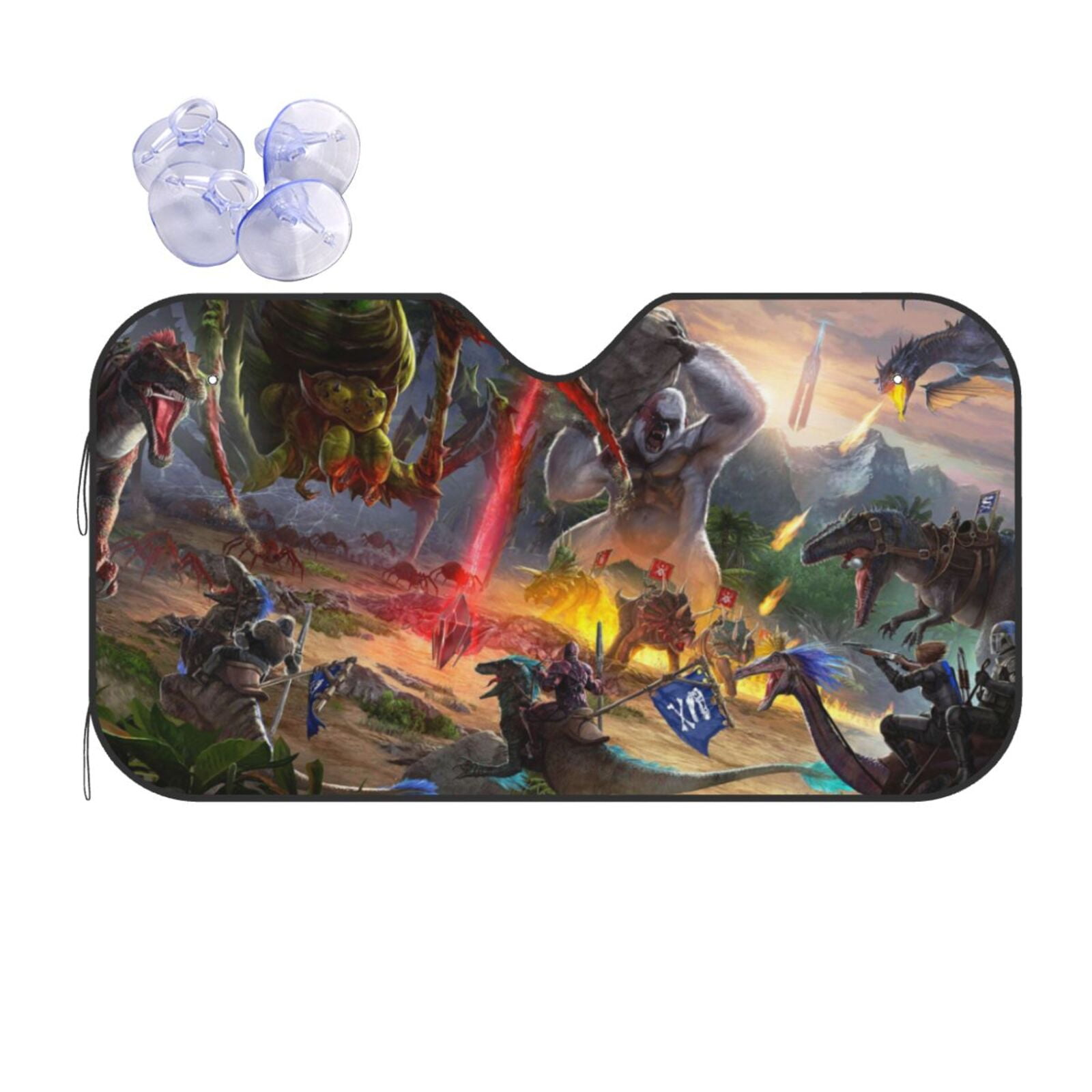 Ark Survival Car Sun Shade Windshield Cartoon Sun Shade for Car Truck & SUV Front Window Shade ...