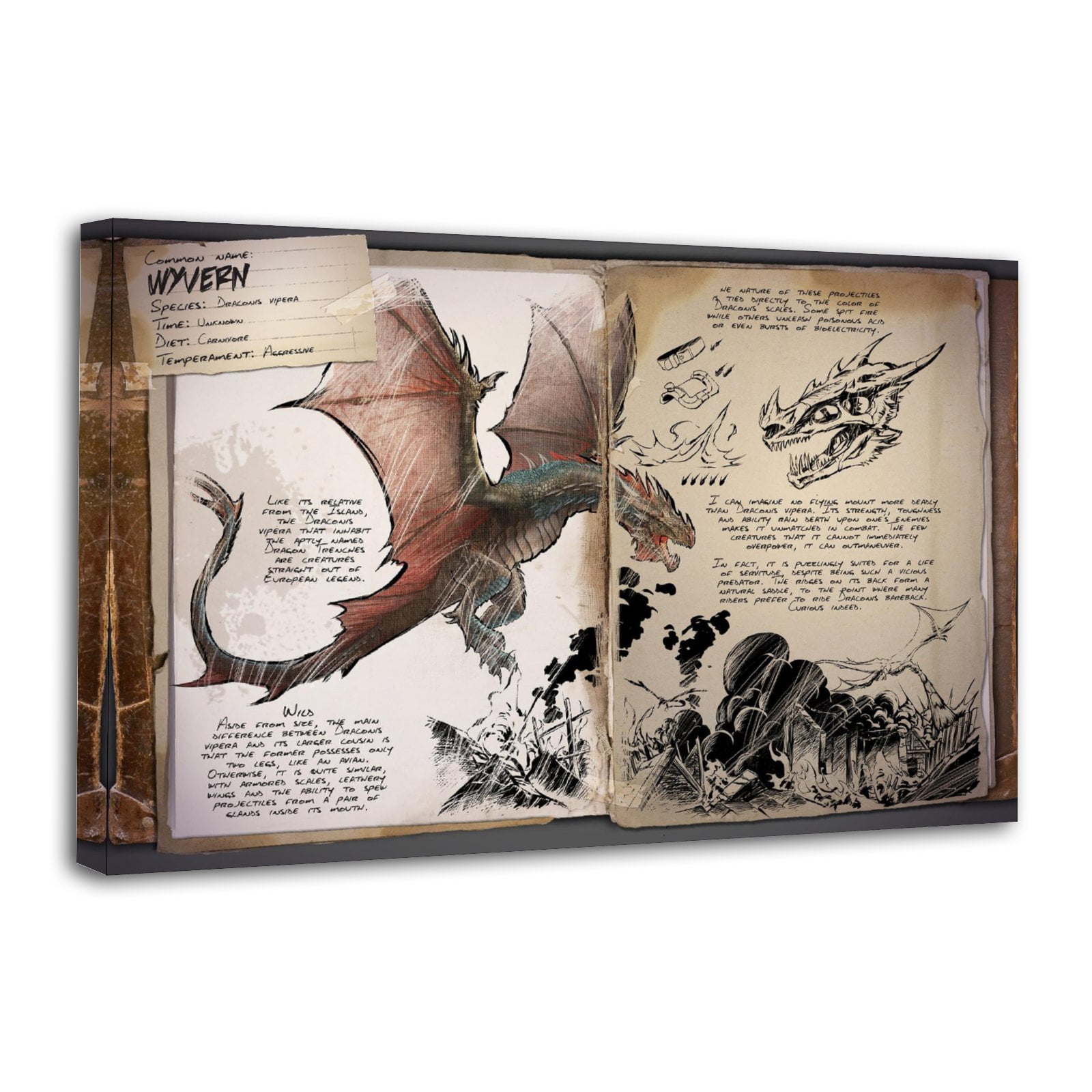 Ark Survival Evolved, Survival, Wyvern Artworks Picture Print Poster Wall Art Painting Canvas ...