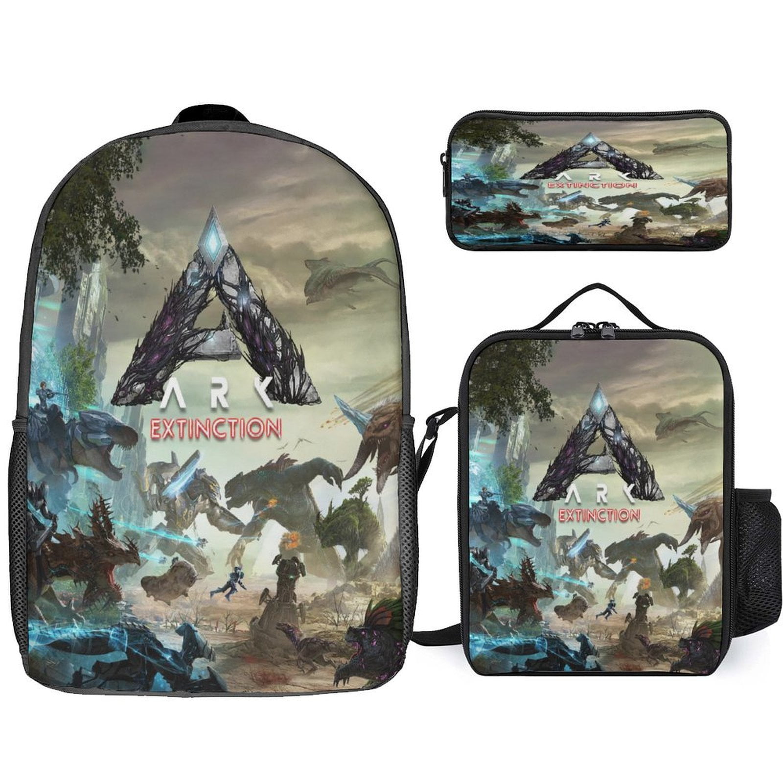 Ark Survival Backpack Set Anime Bookbag 3 Piece Set Sports Casual ...