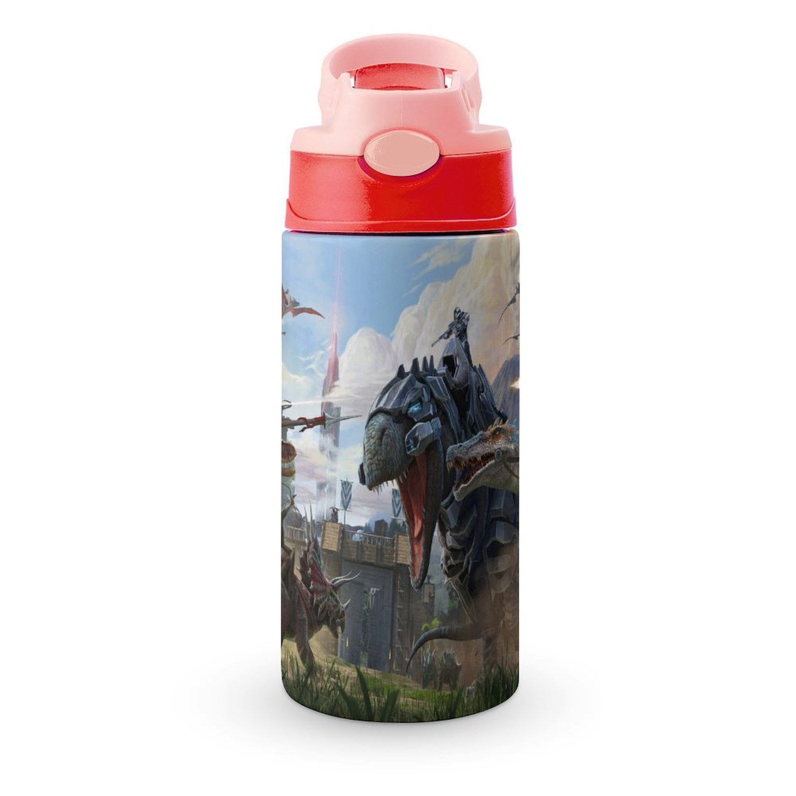 Ark Survival Kids Water Bottle with Straw Lid 12oz Stainless Steel ...