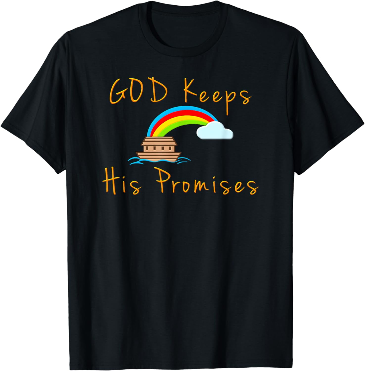 Ark and Rainbow God Keeps His Promises Noah Religious T-Shirt - Walmart.com