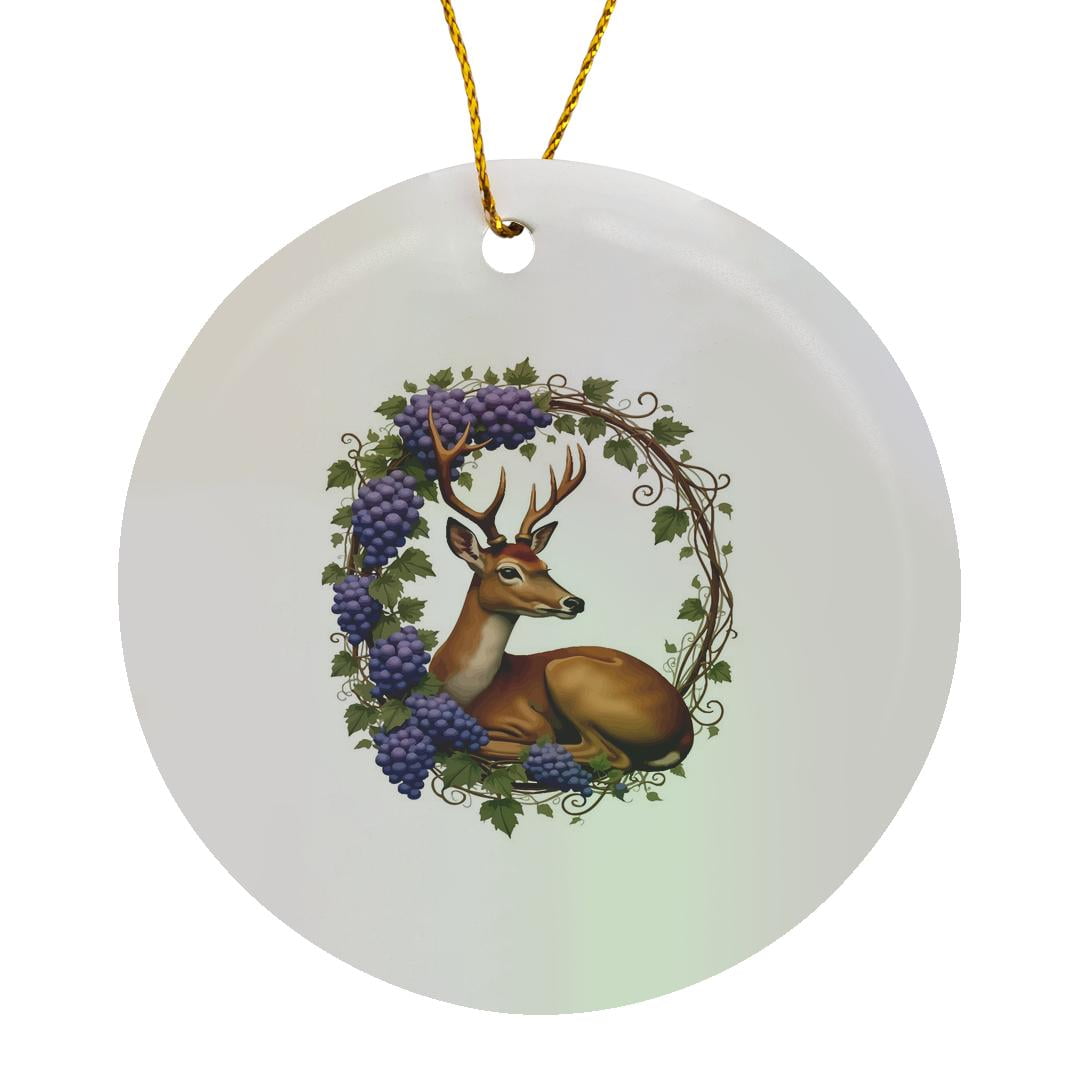 3drose, Arkansan State Deer and Grape Vine Vector Design, Circle ...