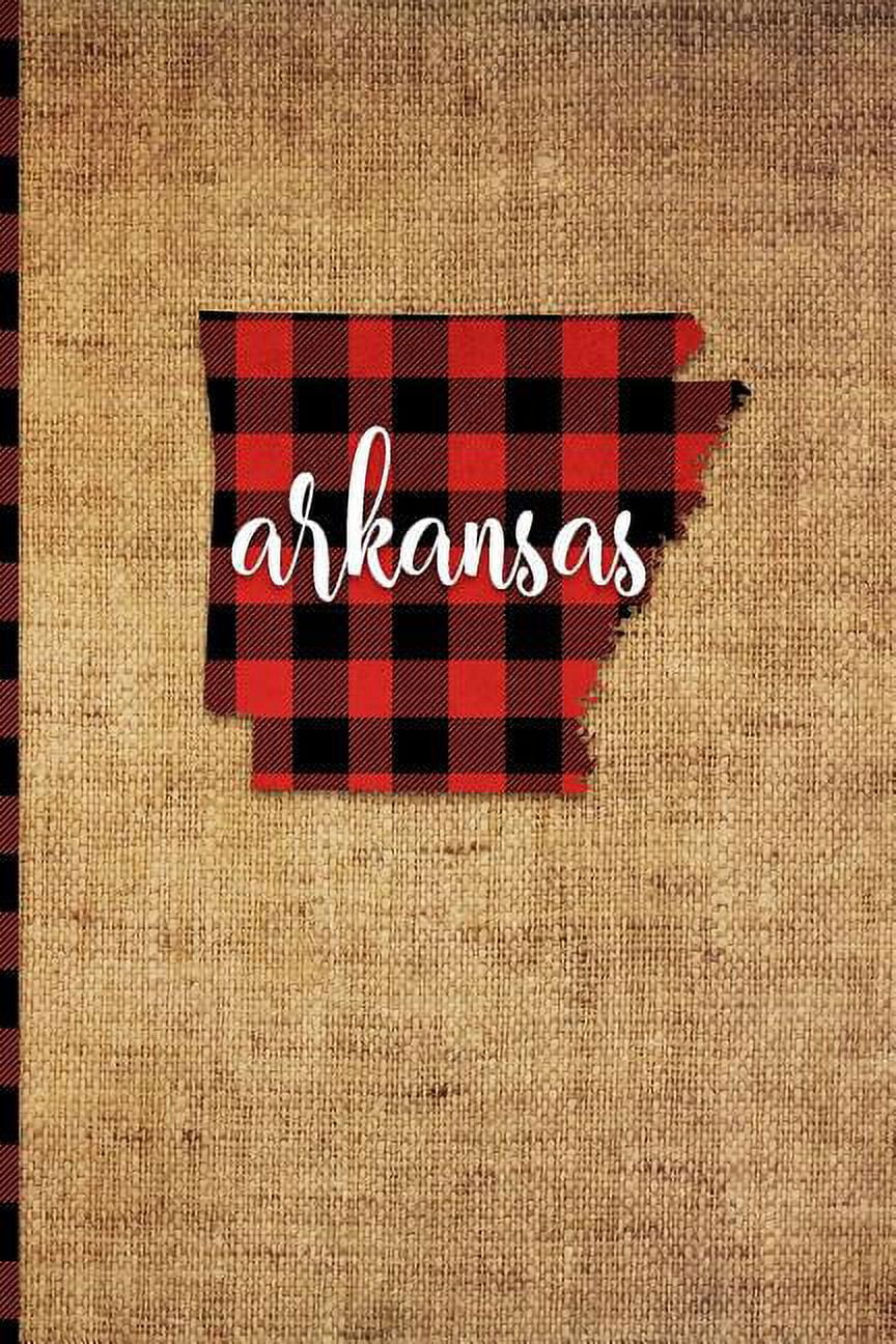 Arkansas: 6' x 9' | 108 Pages: Buffalo Plaid Arkansas State Silhouette ...