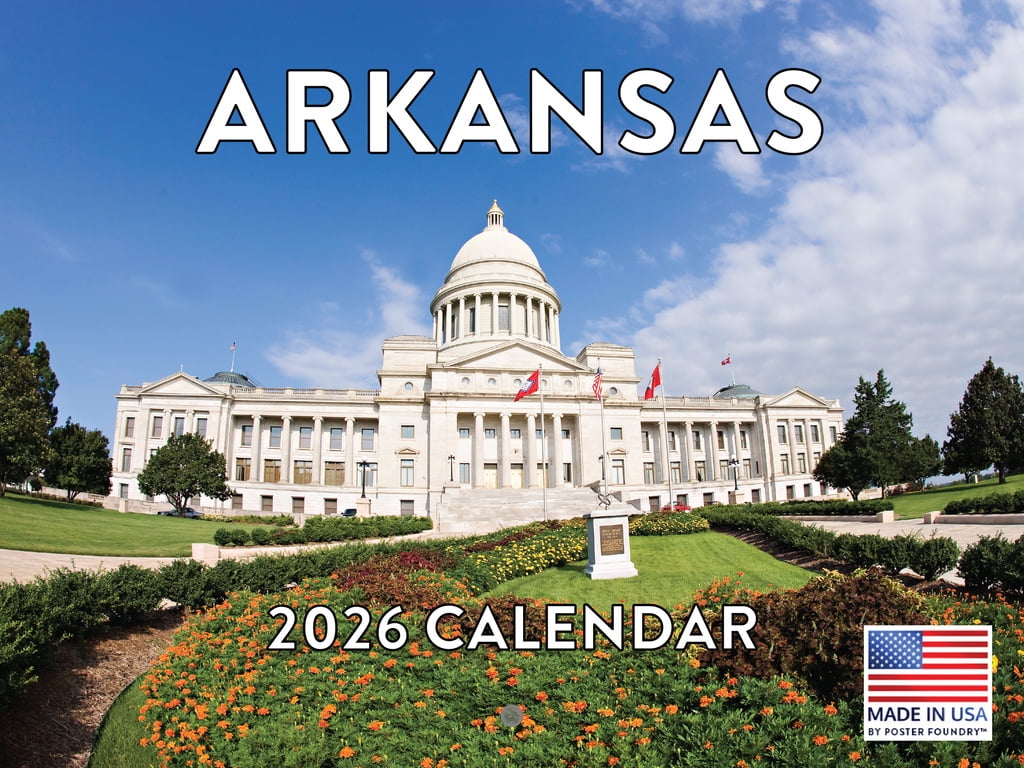 Arkansas Calendar 2026 Monthly Wall Monthly Wall Calender 12 Month ...