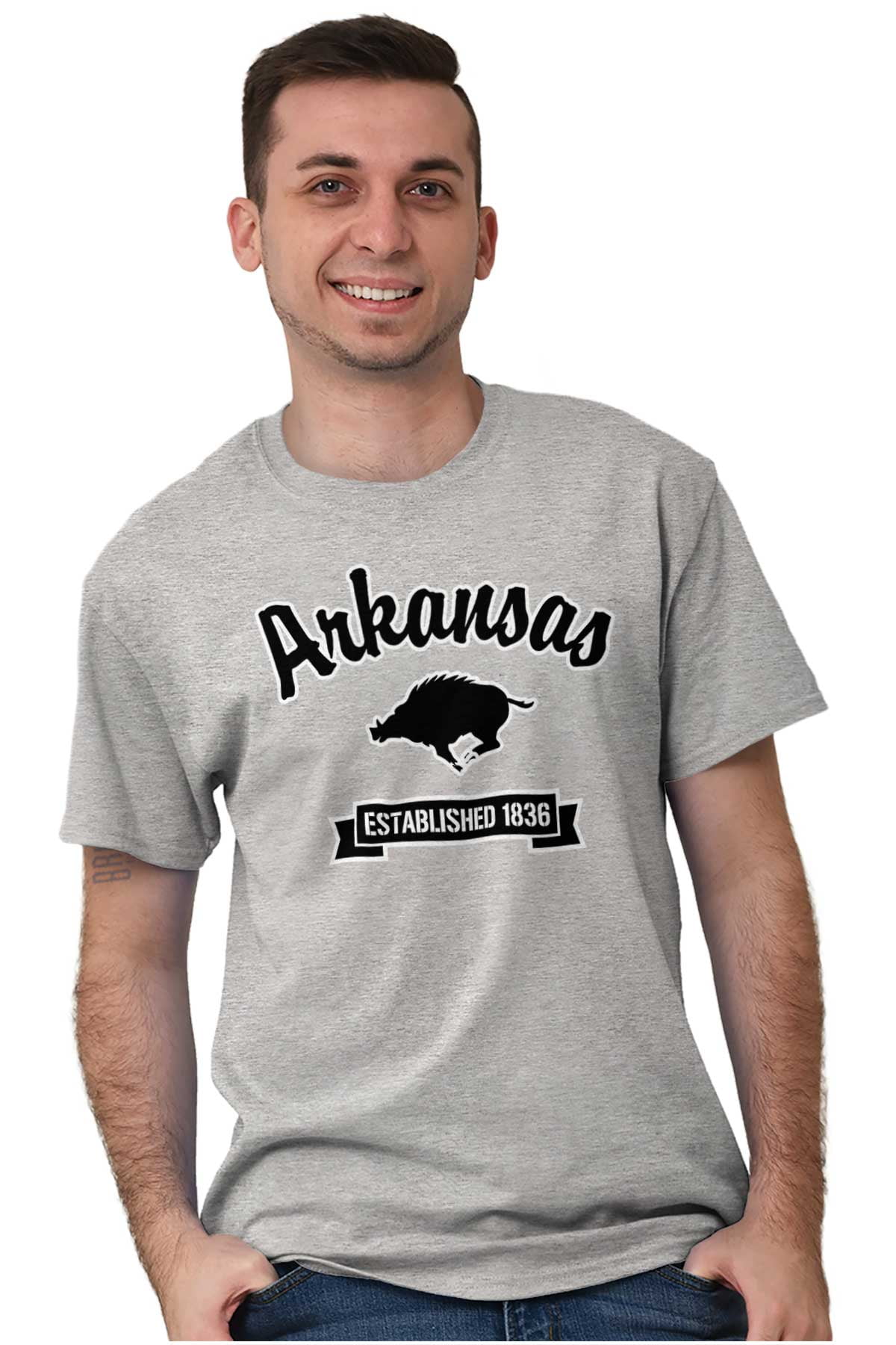 Arkansas Cute Razor Boar Souvenir Men's Graphic T Shirt Tees Brisco ...