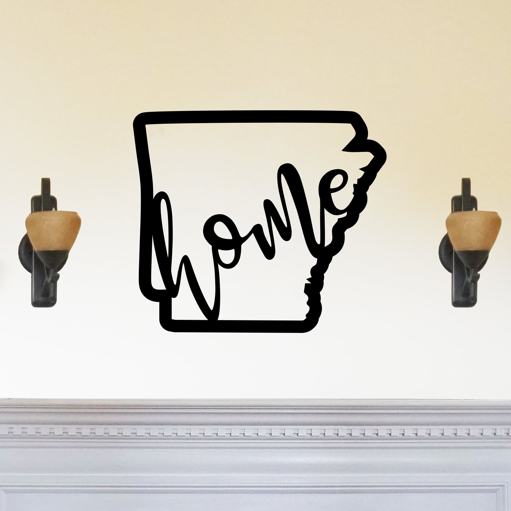 Arkansas Home State Silhouette Solid Steel Home Decor Decorative Accent ...