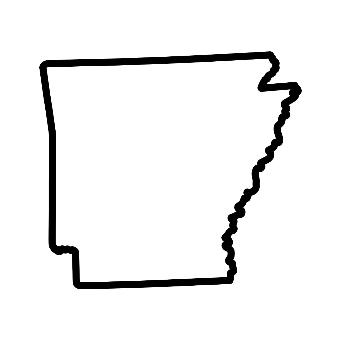 Arkansas Outline Sticker Decal Die Cut - Self Adhesive Vinyl ...