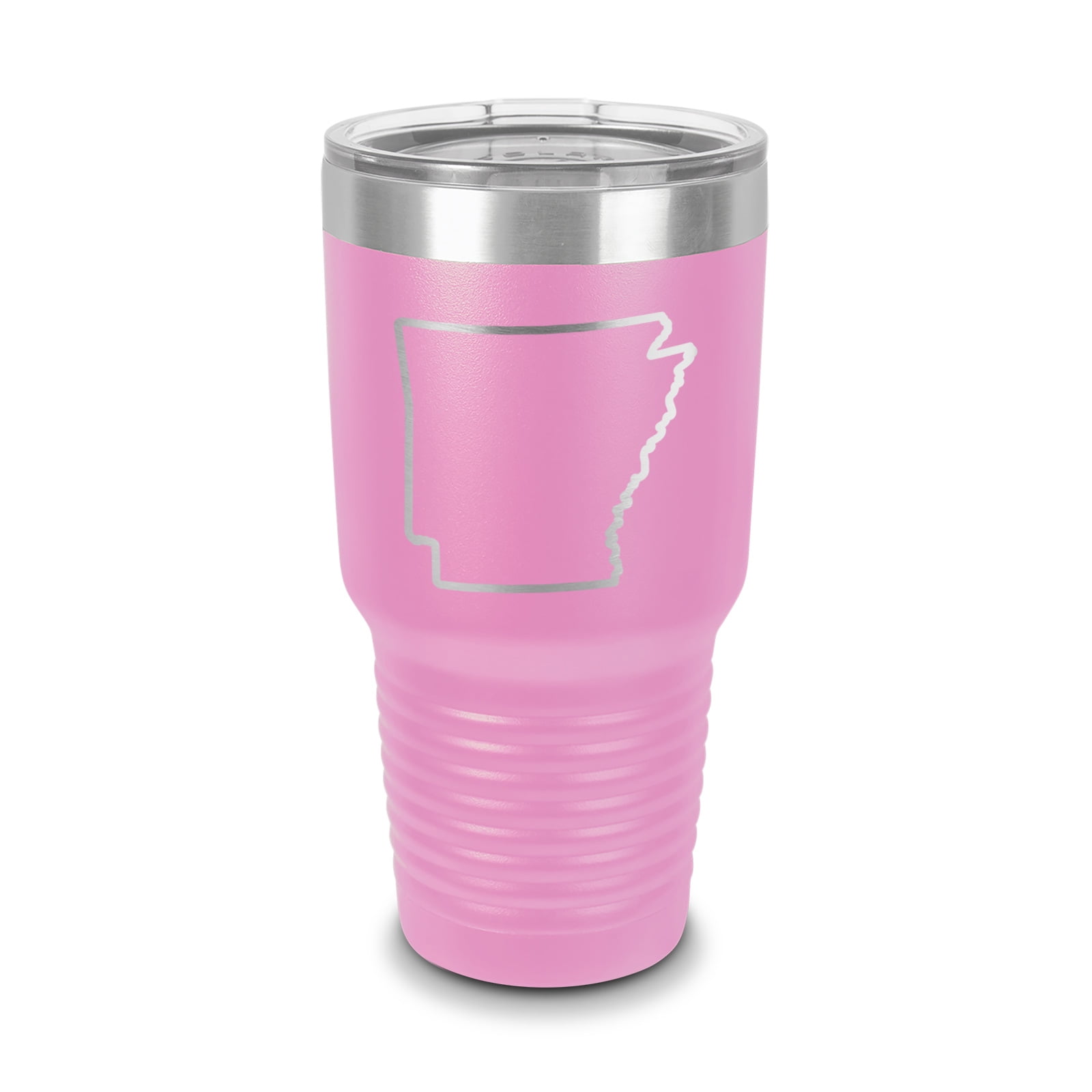 Arkansas Outline Tumbler 30 oz - Laser Engraved w/ Clear Lid ...