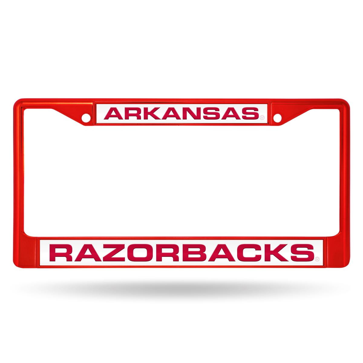 Arkansas-Razorback's Red Painted Metal Laser Cut License Plate Frame ...