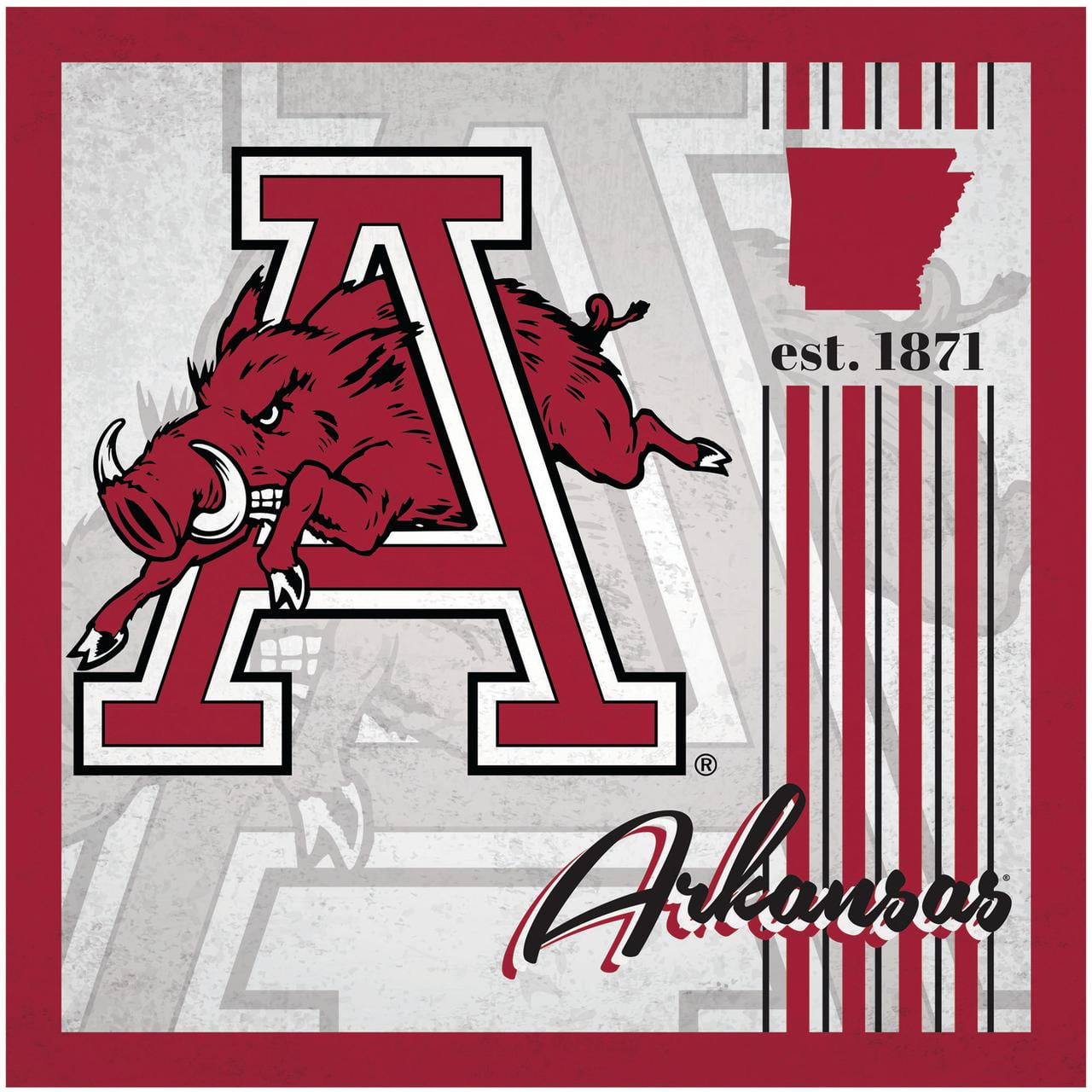 Arkansas Razorbacks 10" x 10" Greatest Hits Team Sign - Walmart.com