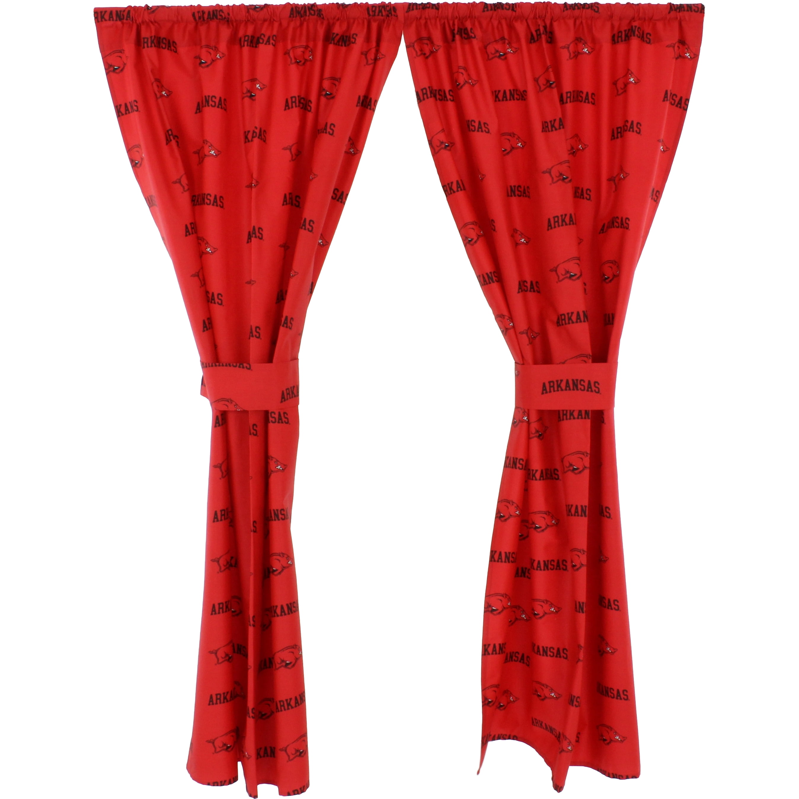 College Covers Arkansas Razorbacks 84 Inch Cotton Curtain Panels Set of ...