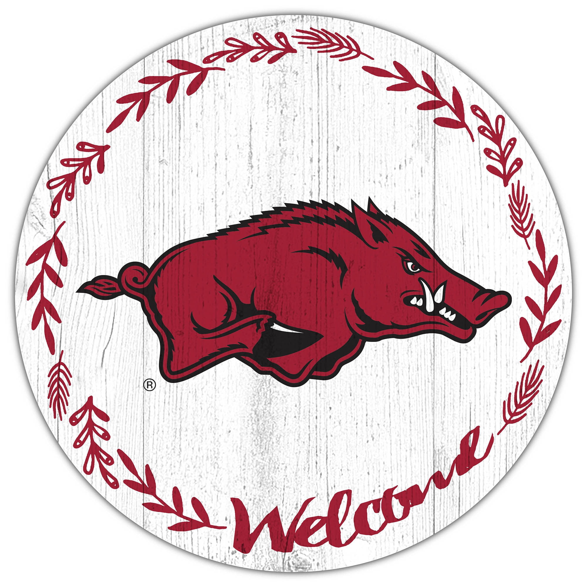 Arkansas Razorbacks 12" Welcome Circle Sign - Walmart.com