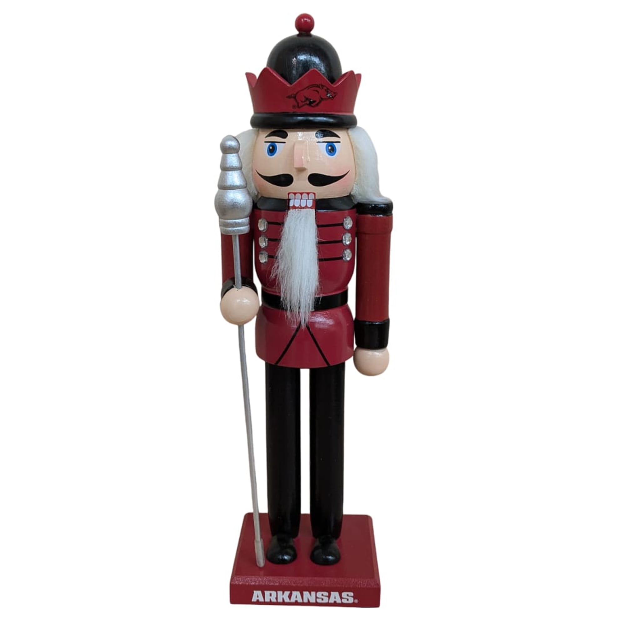 Arkansas Razorbacks 12" Wooden Nutcracker Statue - Walmart.com