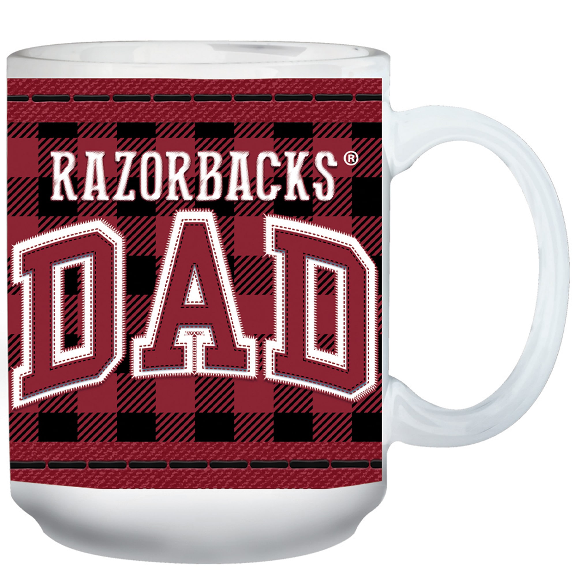 Arkansas Razorbacks 15oz. Buffalo Plaid Father's Day Mug - Walmart.com