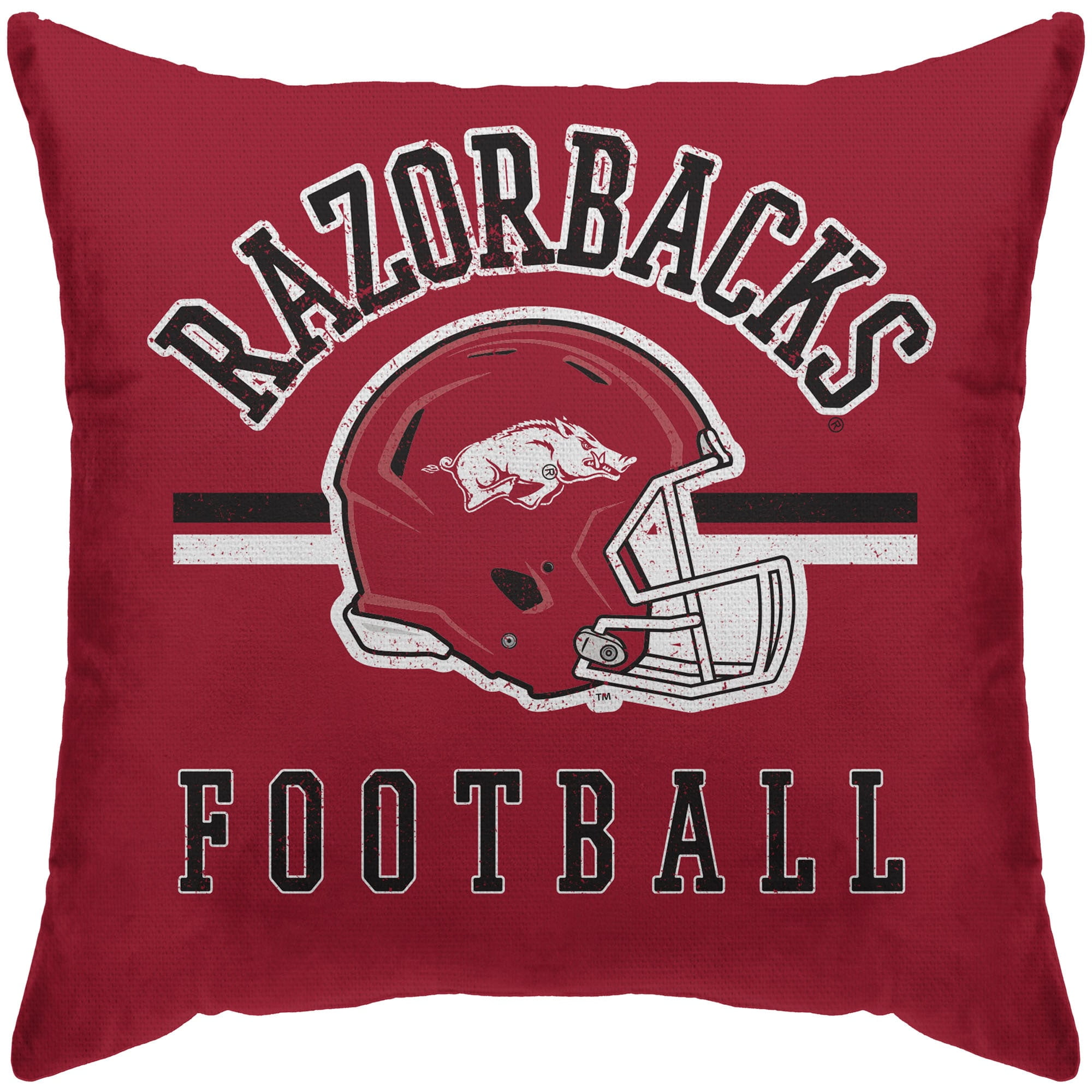 Arkansas Razorbacks 18'' x 18'' Helmet Logo Duck Cloth D-cor Pillow ...