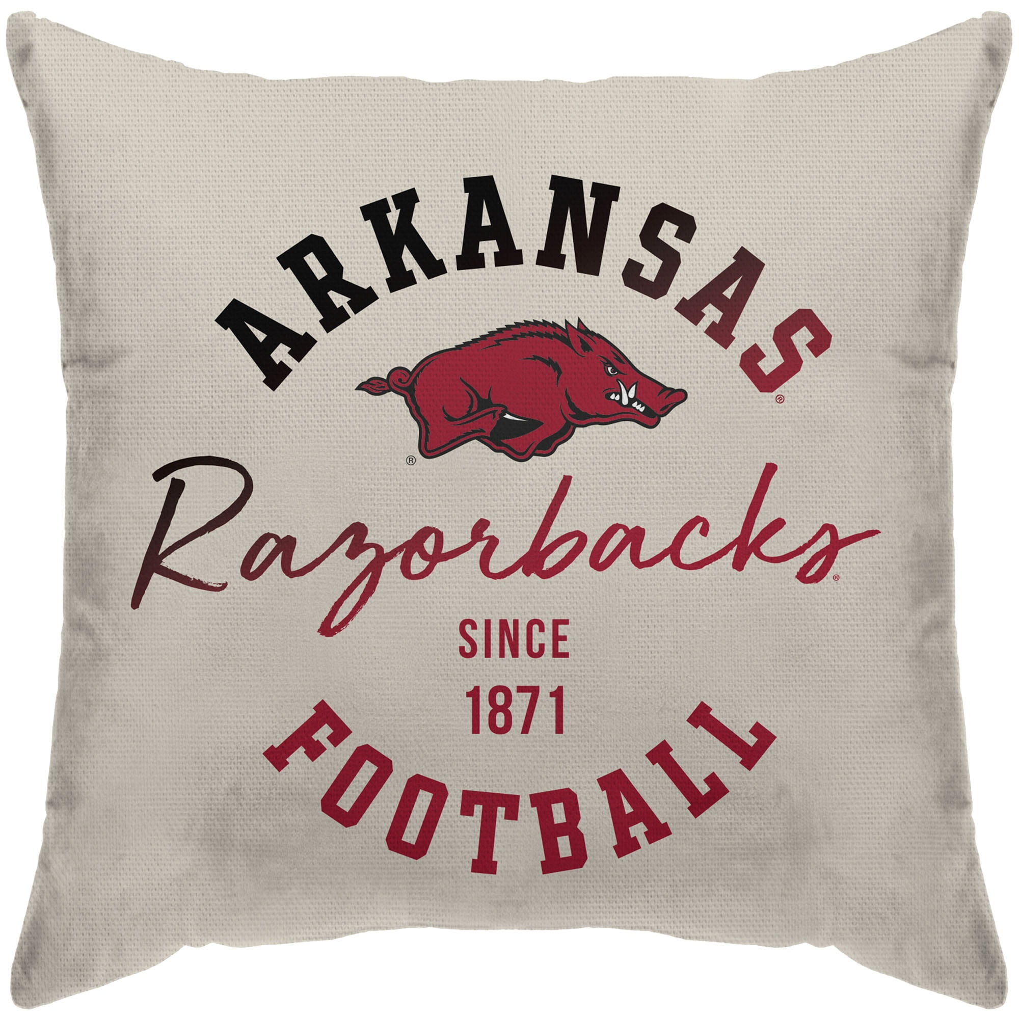 Arkansas Razorbacks 18'' x 18'' Ombre Wordmark Duck Cloth D-cor Pillow ...
