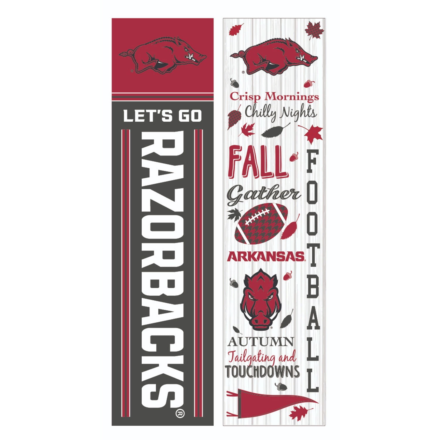 Arkansas Razorbacks 47" Double Sided Fall Leaner Fan Sign - Walmart.com