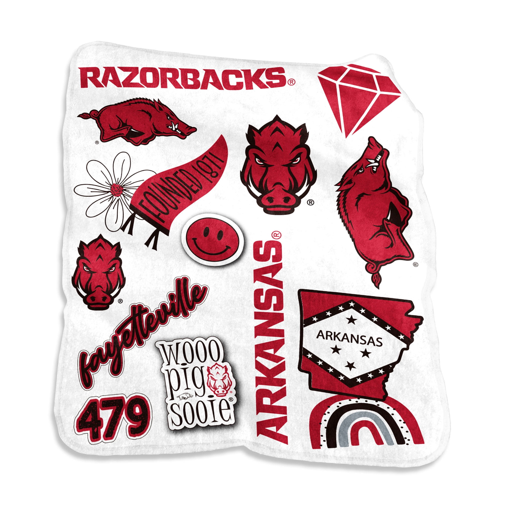 Arkansas Razorbacks 50'' x 60'' Native Raschel Plush Throw Blanket ...