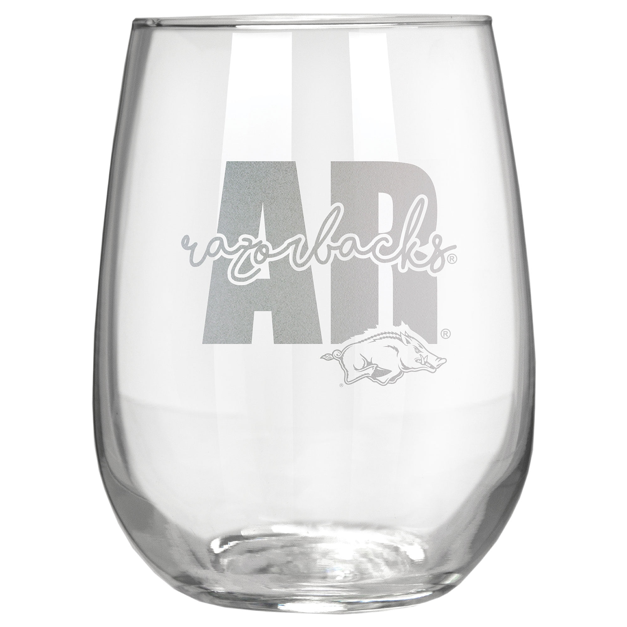 Arkansas Razorbacks Etched 17oz. City Stemless Wine Glass - Walmart.com
