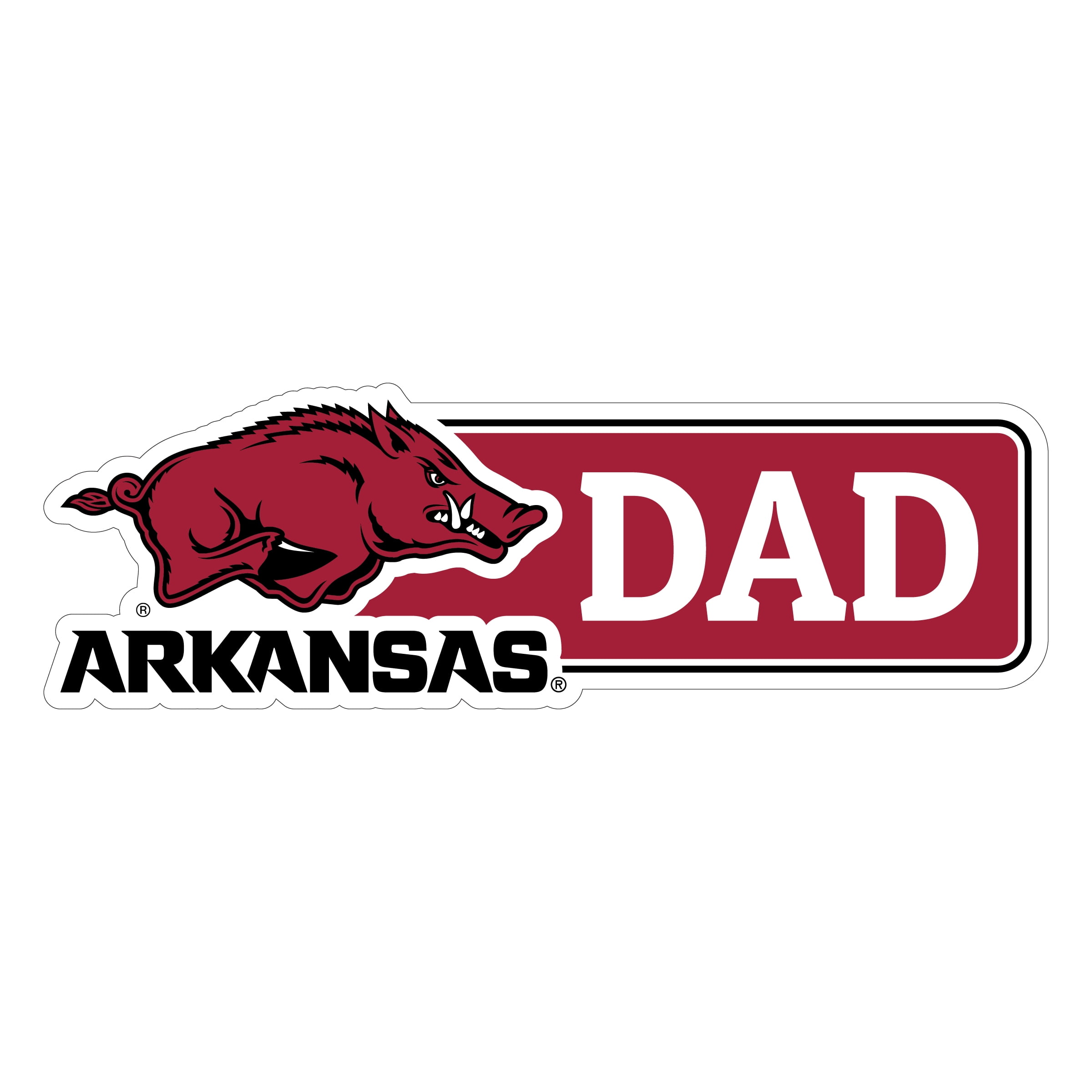 Arkansas Razorbacks Proud Dad Die Cut Decal Officially Licensed ...