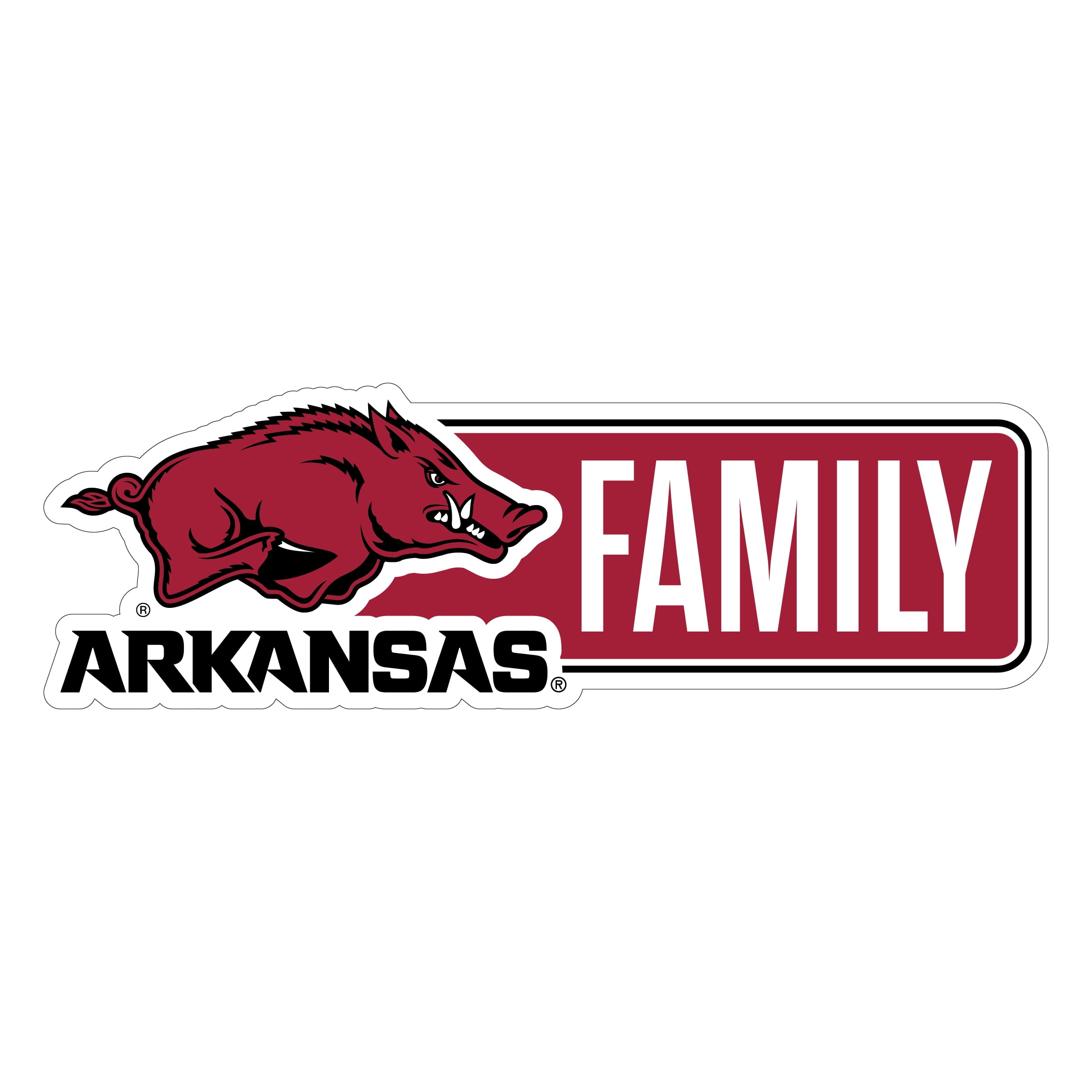 Arkansas Razorbacks Proud Family Die Cut Decal Officially Licensed ...