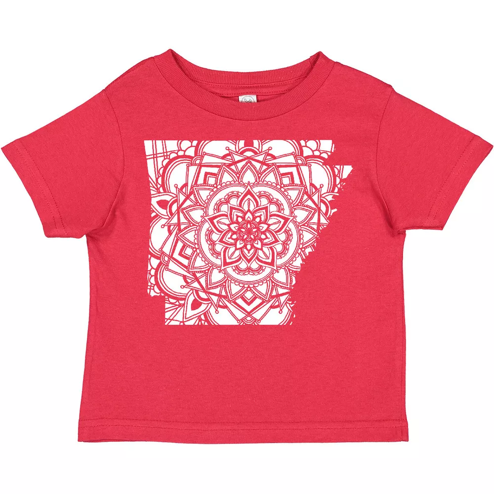 Arkansas Silhouette Mandala Toddler T-Shirt State Home Design Flower ...