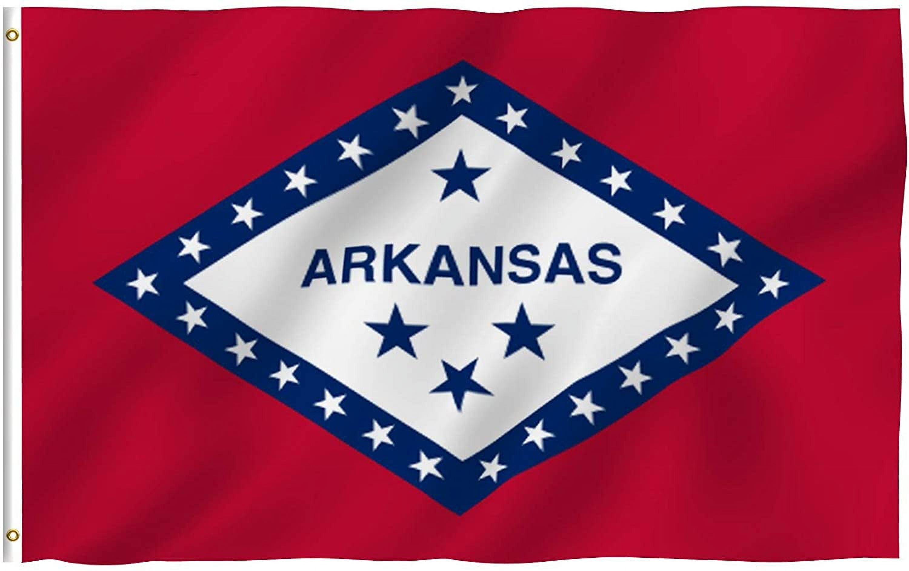 Arkansas State Flag - Vivid Color and Fade Proof - Arkansas AR State ...