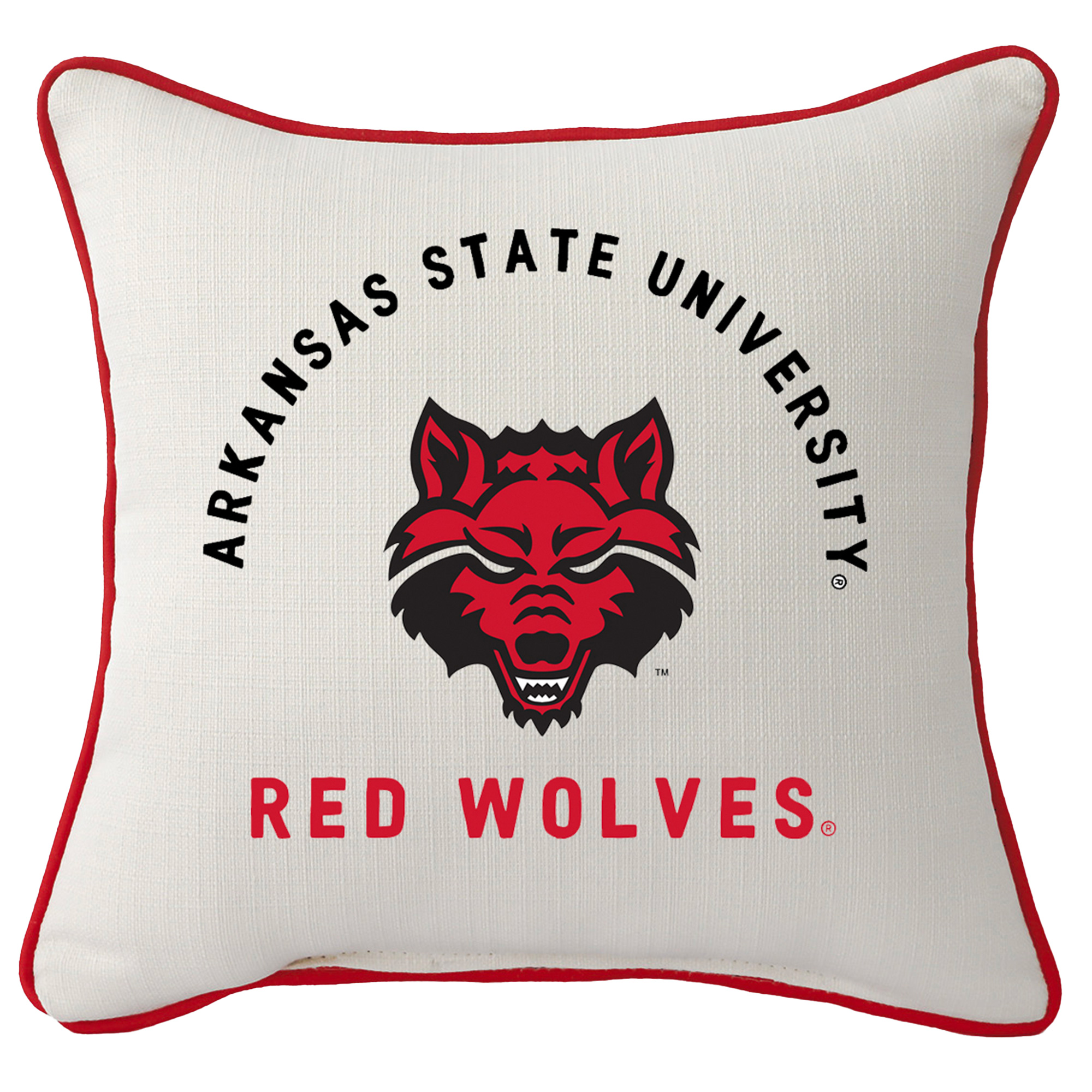 Arkansas State Red Wolves Arched Square Piped Pillow - Walmart.com
