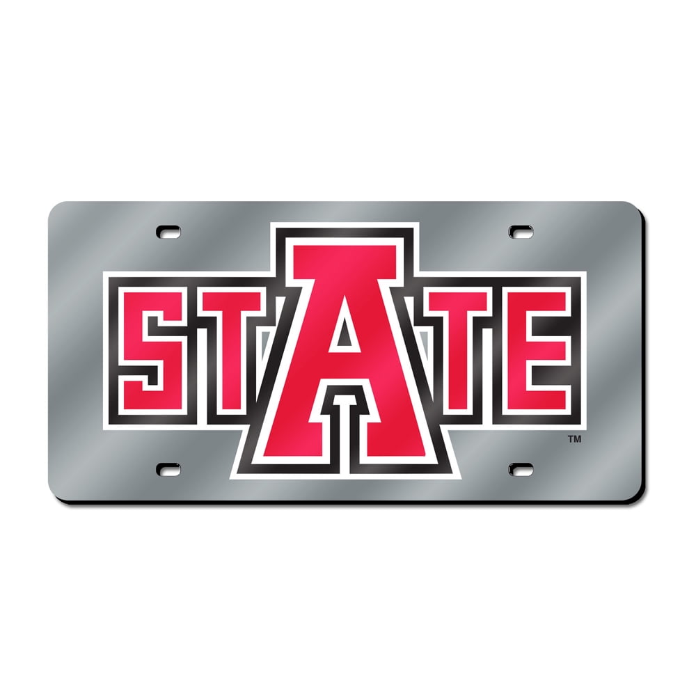 Arkansas State Red Wolves NCAA Mirrored Laser Cut License Plate Laser ...