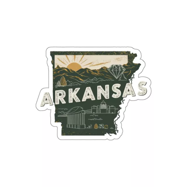 Arkansas State Vinyl Stickers Outline Aesthetic Design United States Of ...