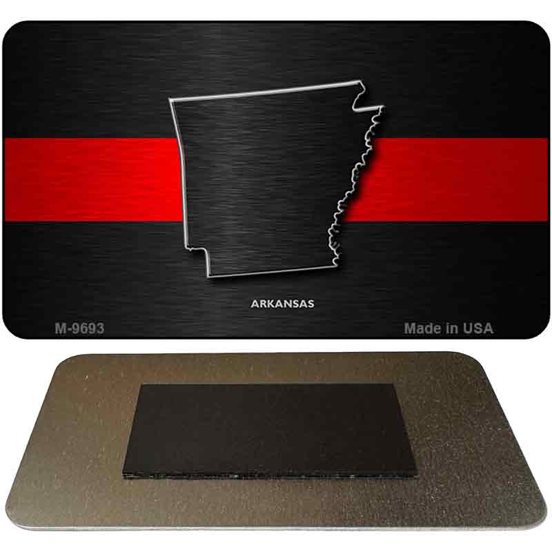 Arkansas Thin Red Line Novelty Metal Magnet M-9693 3.5" x 2" Magnet (M ...