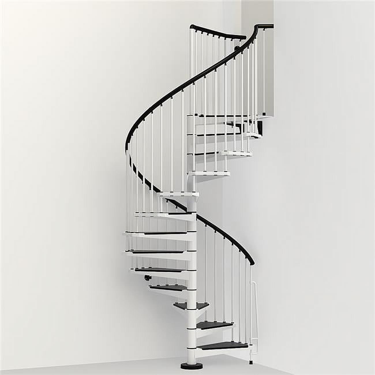 Arke K03004 55 in. Civik Spiral Staircase Kit, White - Walmart.com