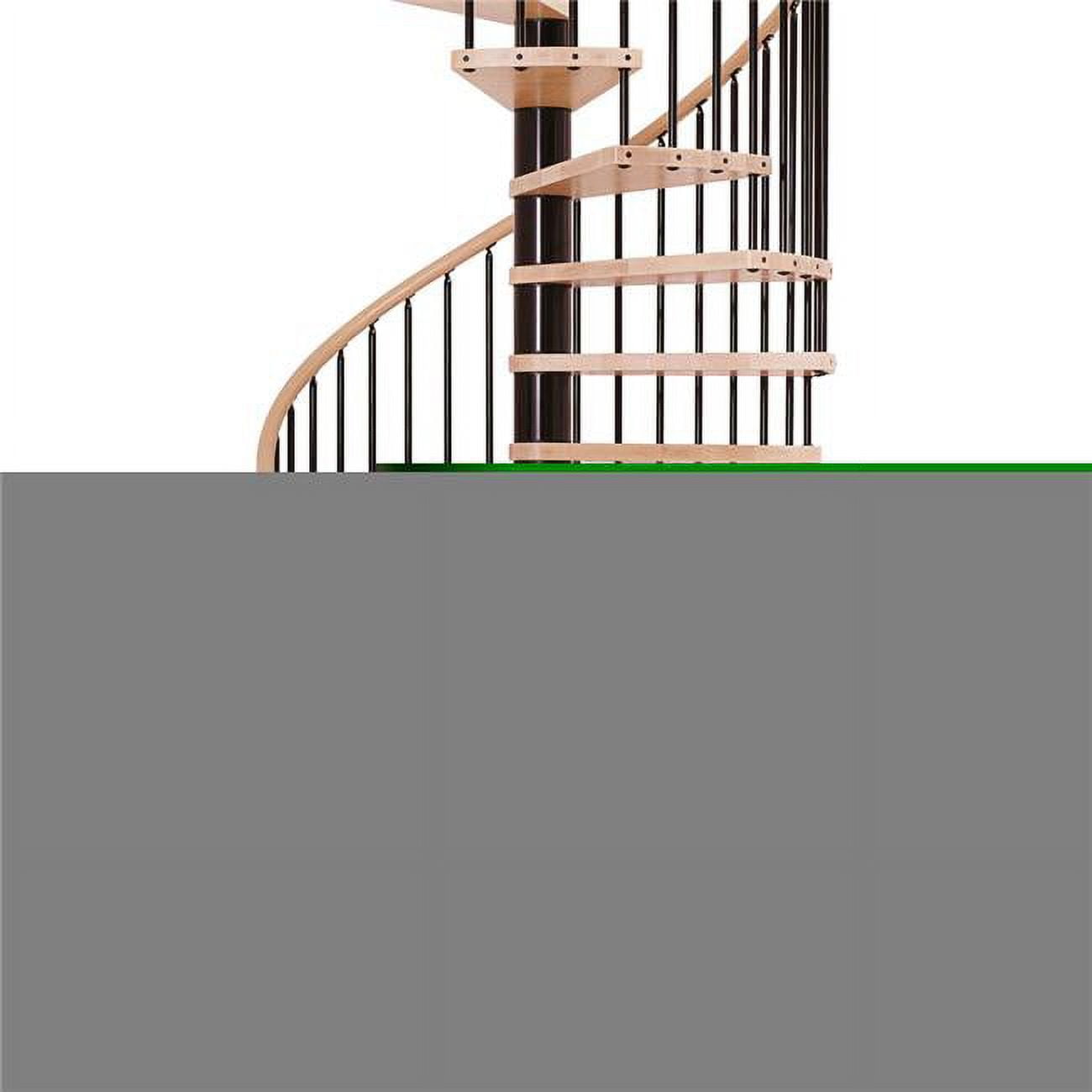 Arke K07086 63 in. Phoenix Spiral Staircase Kit, Black - Walmart.com