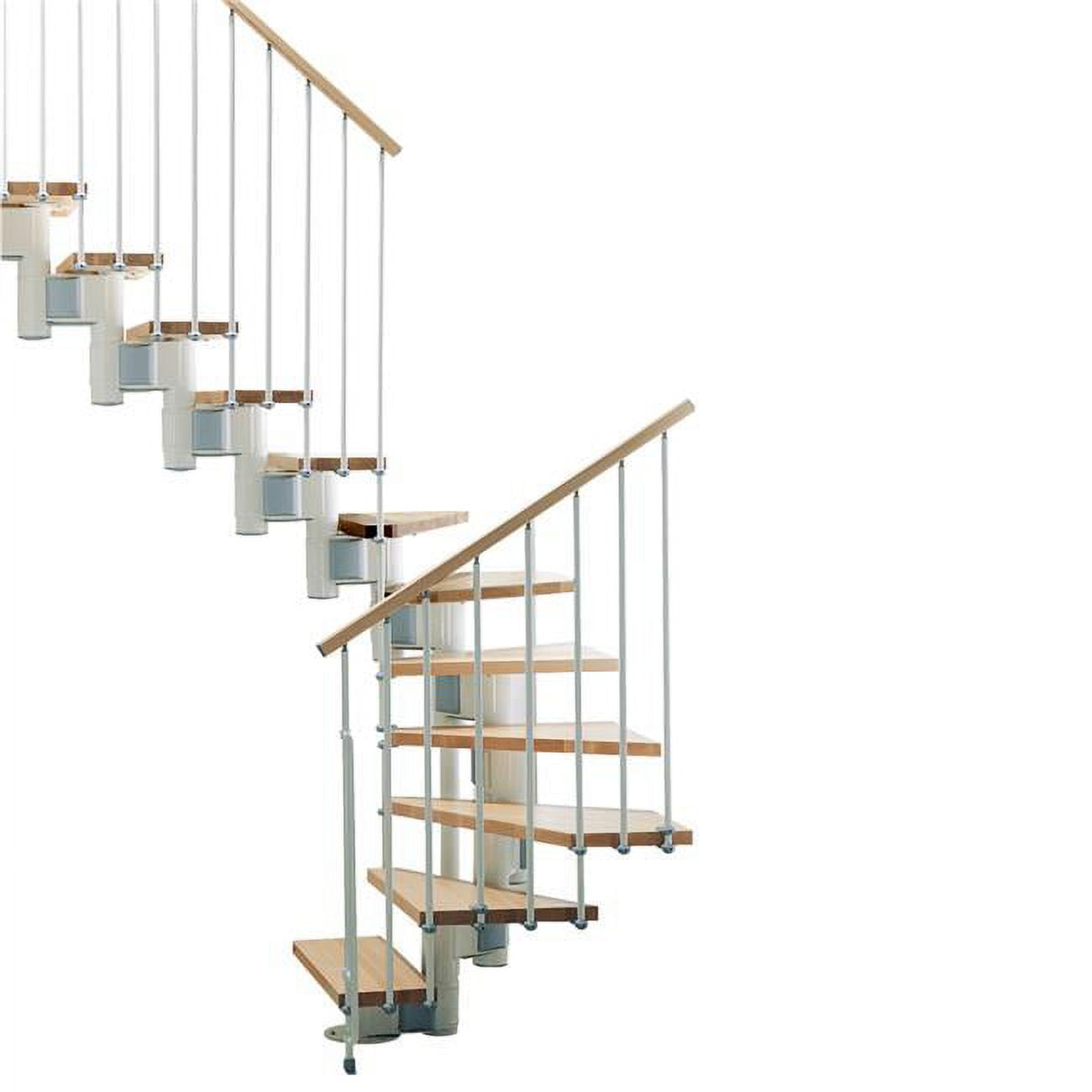 Arke K35027 35 in. Kompact Modular Staircase U Kit, White - Walmart.com