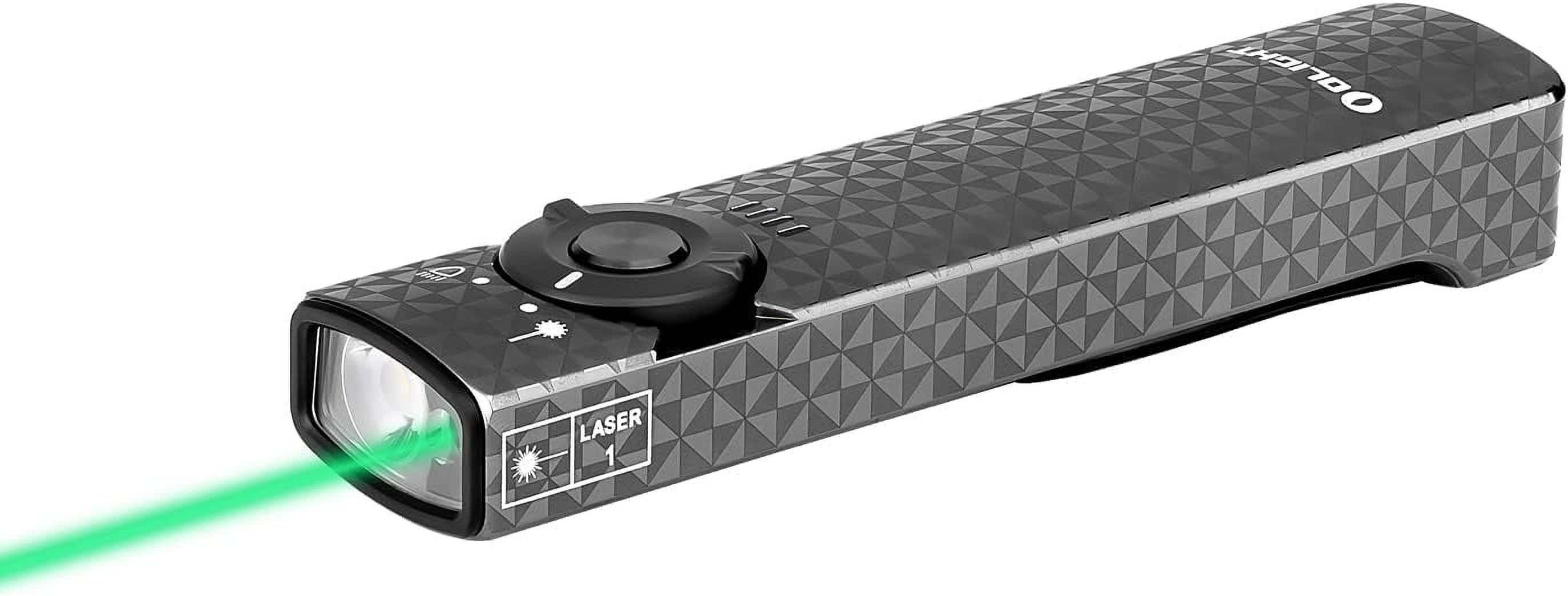 Arkfeld EDC Flat Flashlight, 1000 Lumens White LED Light with Green ...