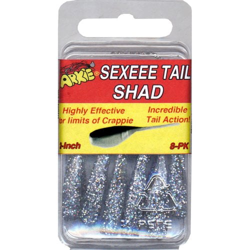 Arkie Lures 2 inch Sexee Tail Shad Soft Fishing Lure, Color Ice Shad ...
