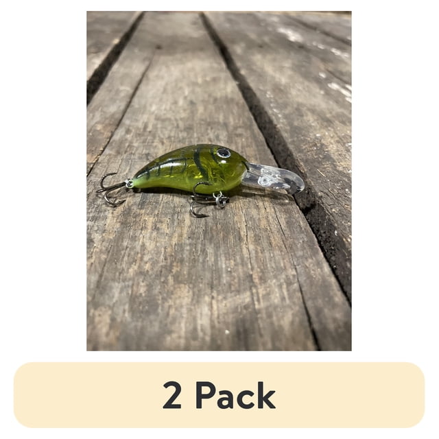 (2 pack) Arkie Lures 220 Series Crankbait Fishing Lure, Phantom Green ...