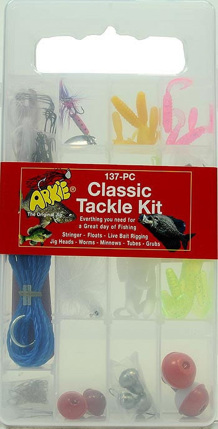 Arkie Lures Classic Fishing Tackle Kit for Bass, Catfish, Crappie ...